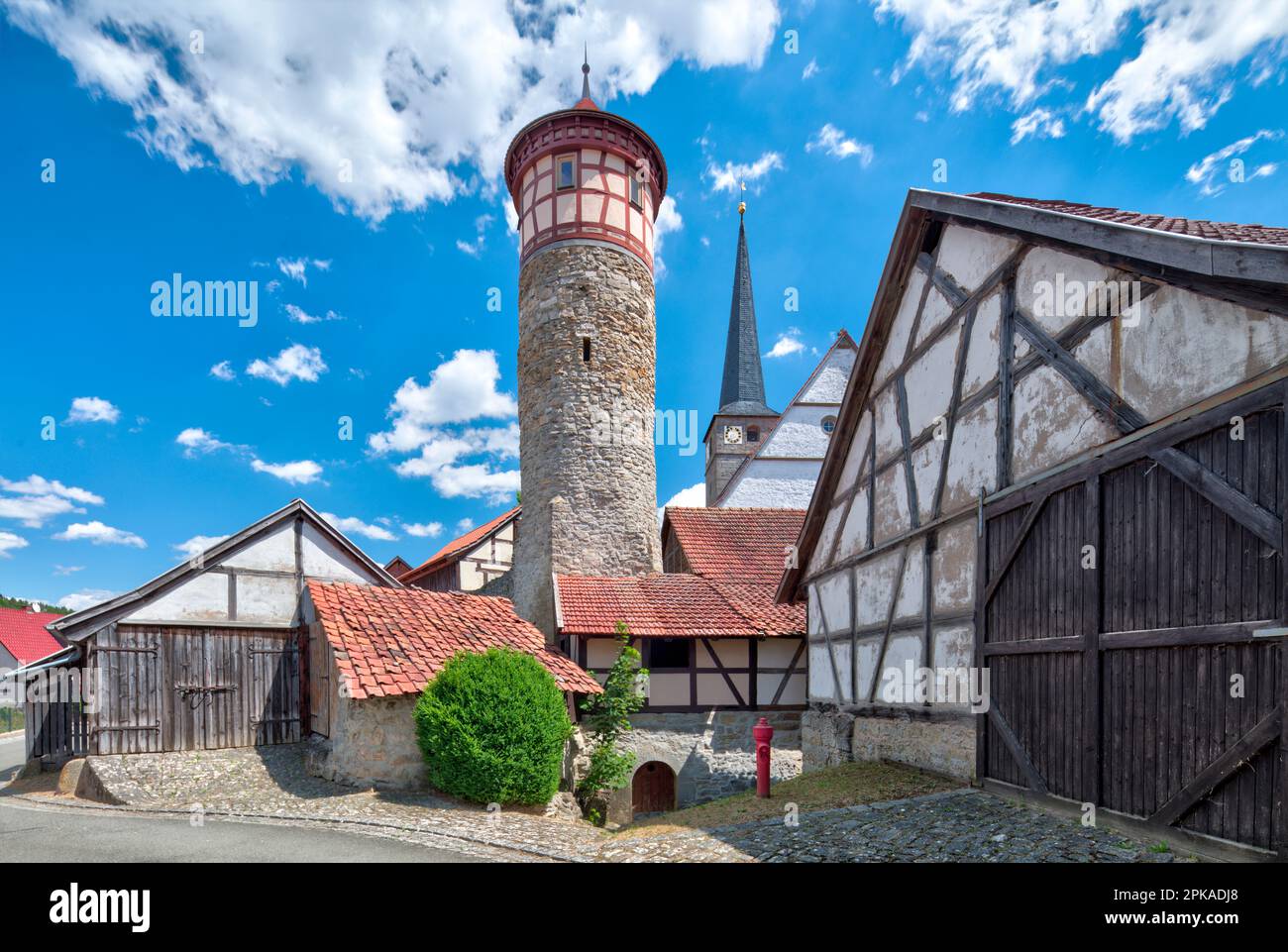 Church castle, St. Trinitatis, hat and gate tower, ring wall, gaden ...