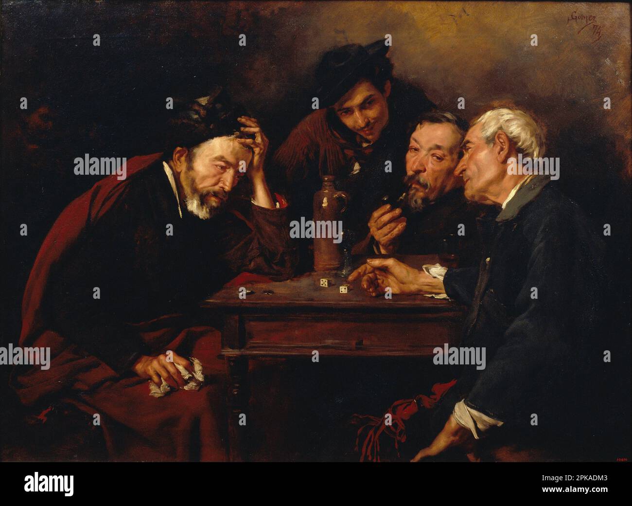 The Dice Players 1874 by Simo Gomez Stock Photo - Alamy