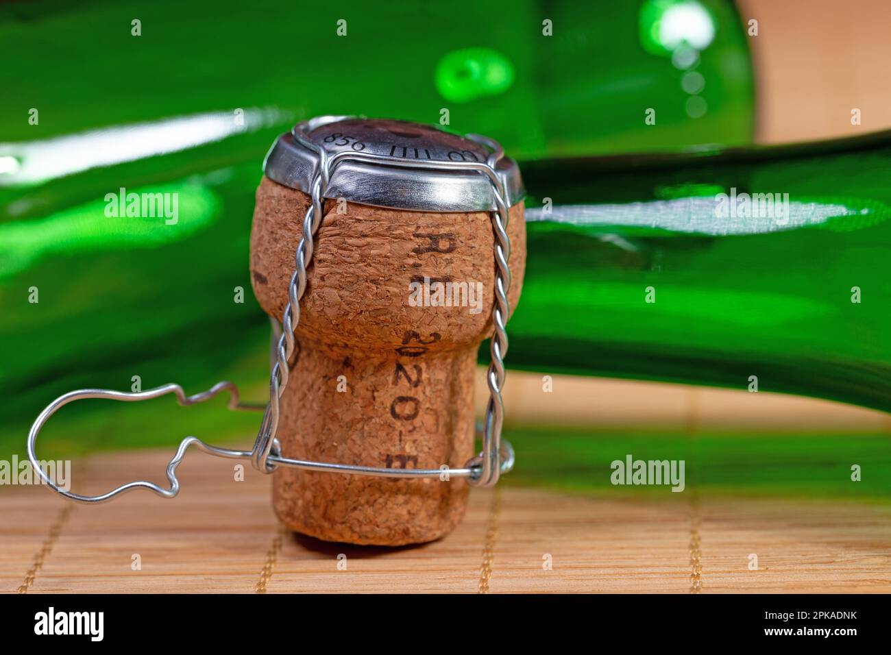 Champagne cork and agraffe in a close-up Stock Photo - Alamy