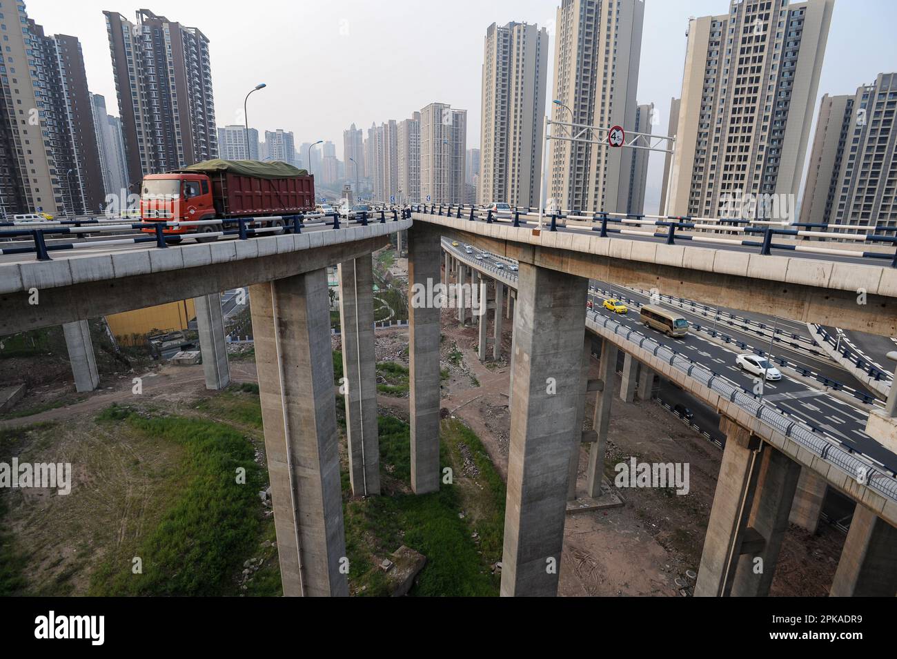 03.08.2012, People's Republic of China, , Chongqing - New high-rise ...