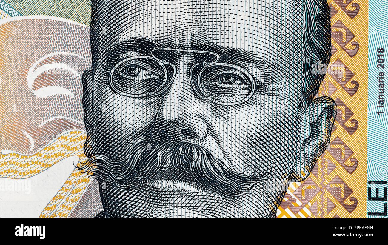 Romanian LEI Currency Banknote. RON Money European Currency Stock Photo ...