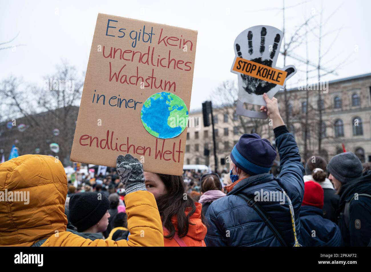 03.03.2023, Germany, , Berlin - Europe - Climate activists at the kick ...