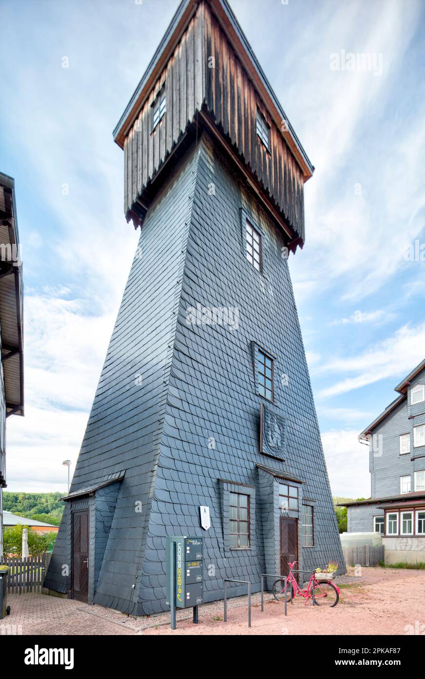 Drilling tower, museum at the graduation house, architecture, house ...