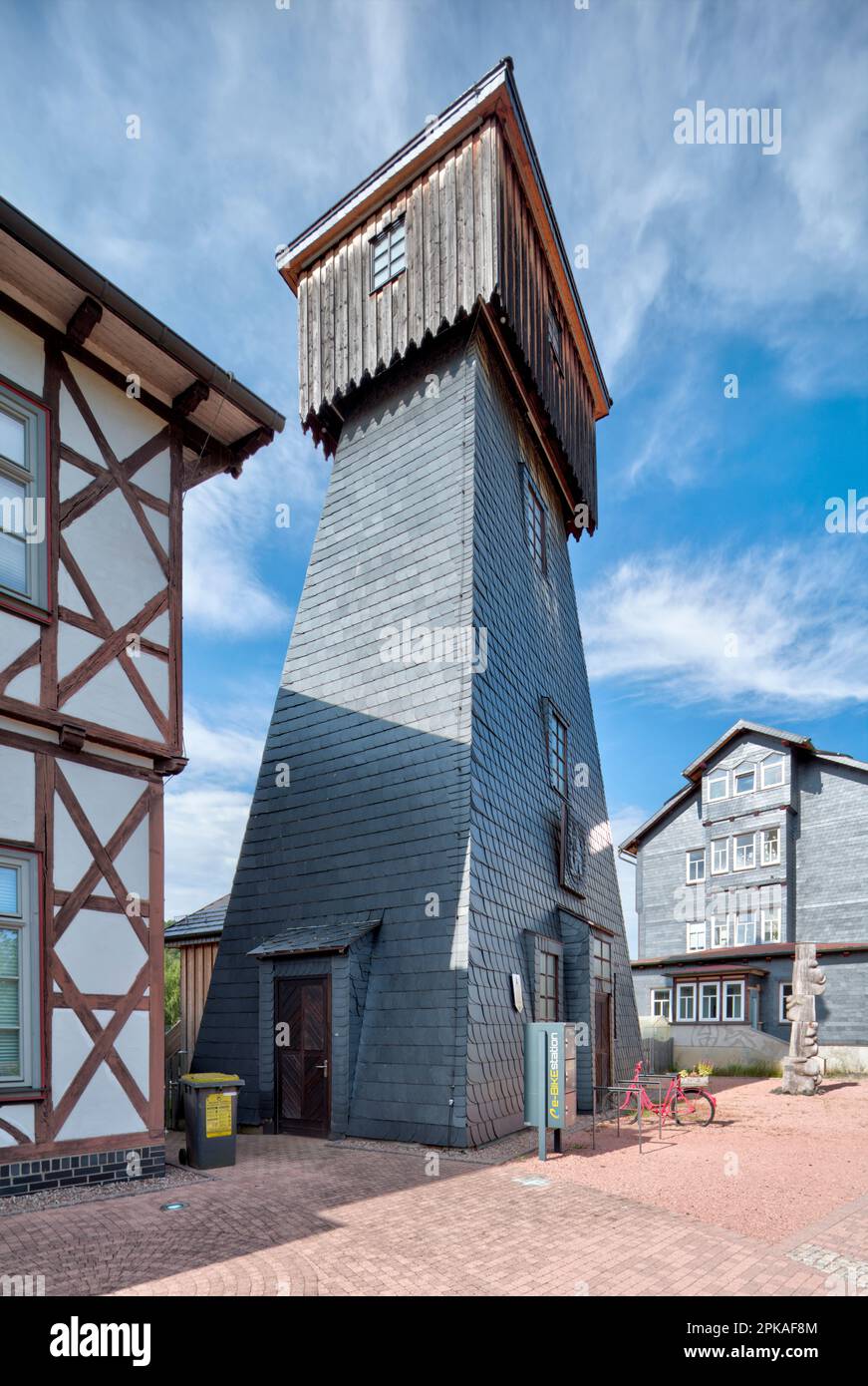 Drilling tower, museum at the graduation house, architecture, house ...