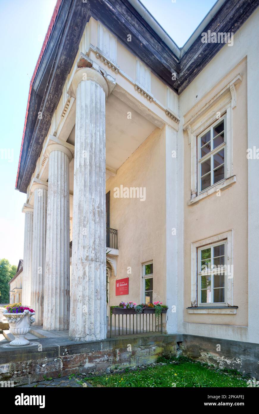 City and spa library, Weimar Palace, architecture, town view, summer ...