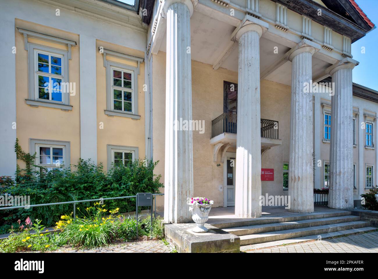 City and spa library, Weimar Palace, architecture, town view, summer ...
