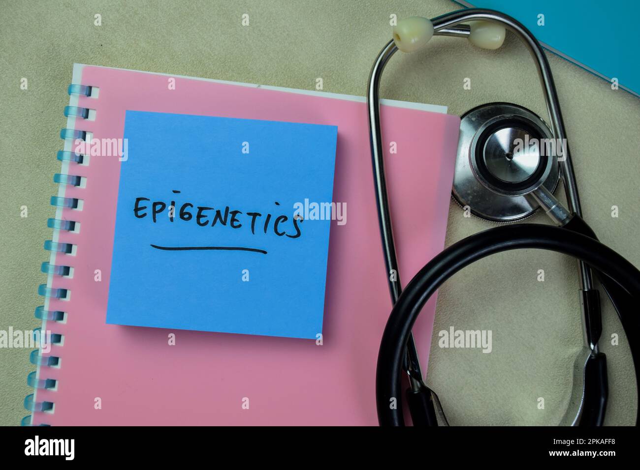Concept of Epigenetics write on sticky notes with stethoscope isolated ...