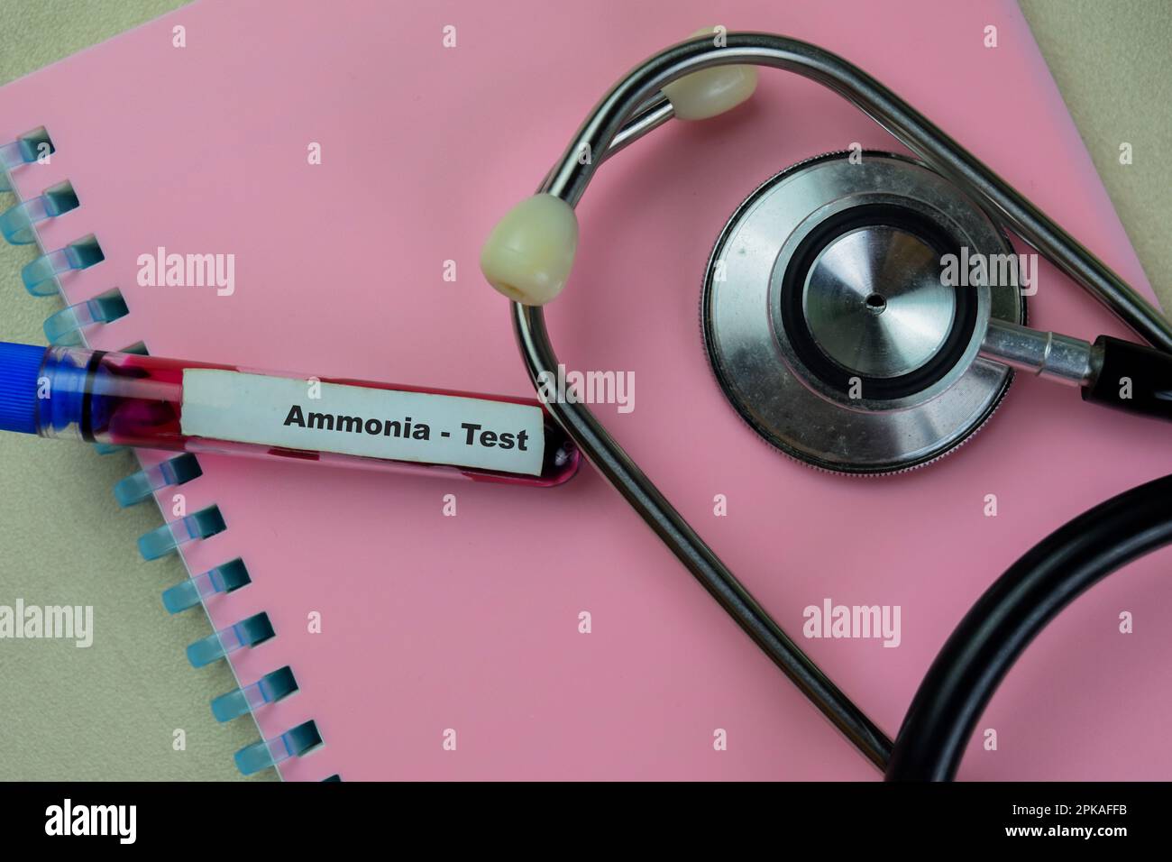 Concept of Ammonia - Test with blood sample. Healthcare or medical ...
