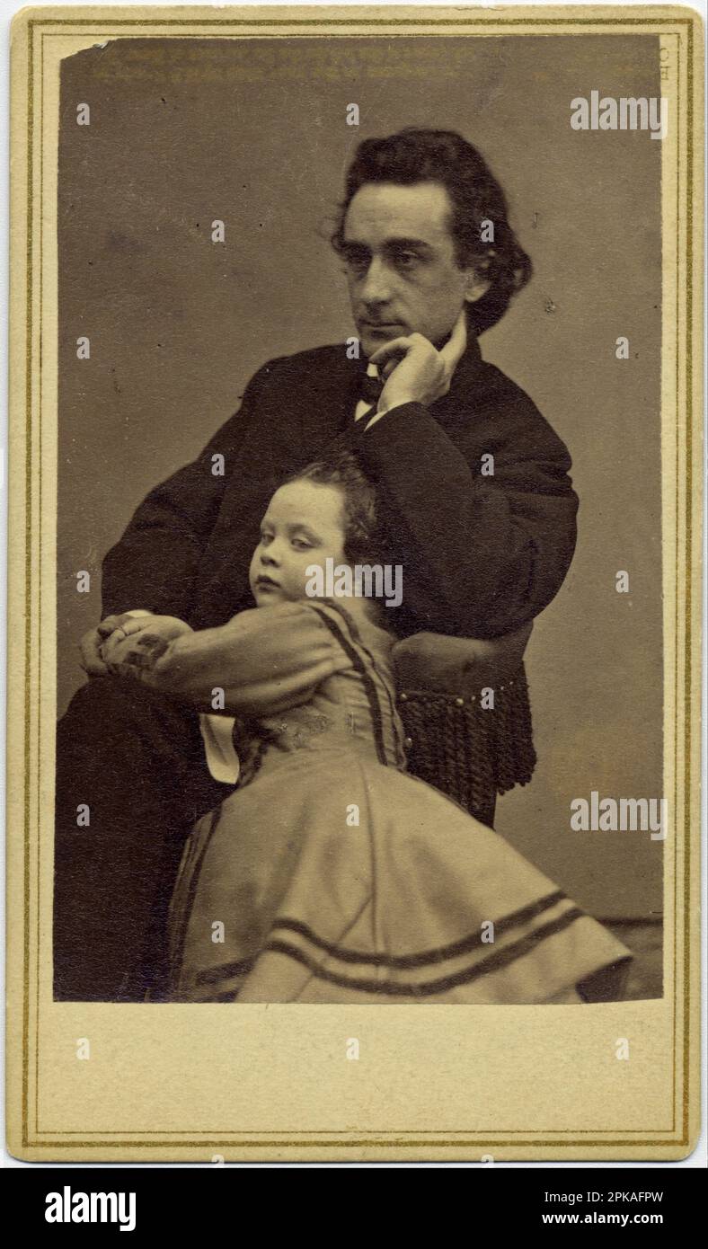 Edwin Booth and his daughter Edwina 1863/1865 by Mathew B. Brady Stock ...