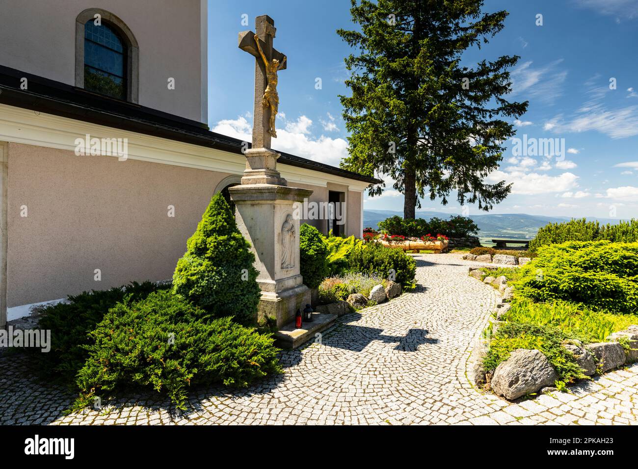 Europe, Poland, Lower Silesian, Sanktuarium Maria Sniezna / Kirche ...