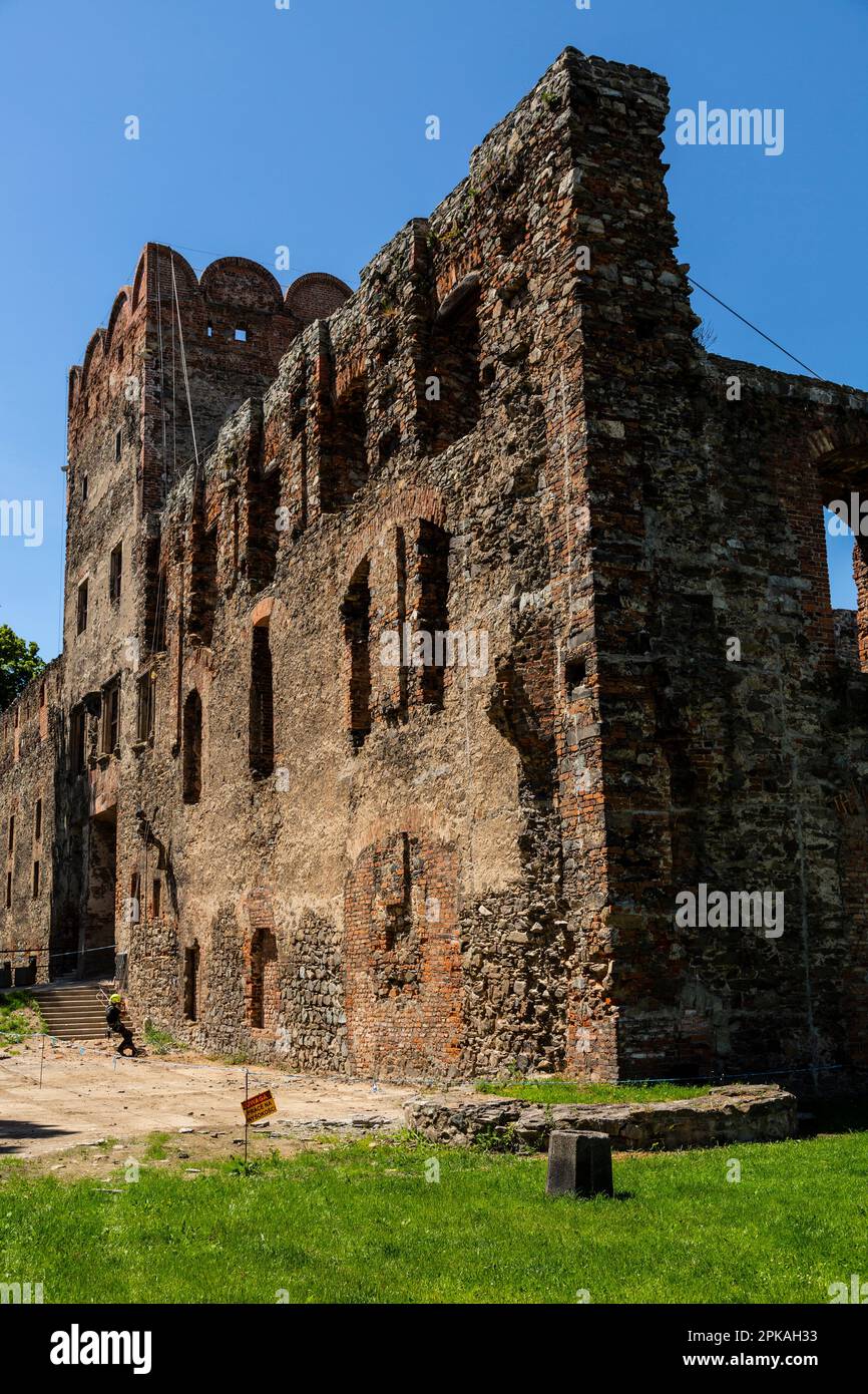 Europe, Poland, Lower Silesia, Zabkowice Slaskie / Frankenstein castle ...