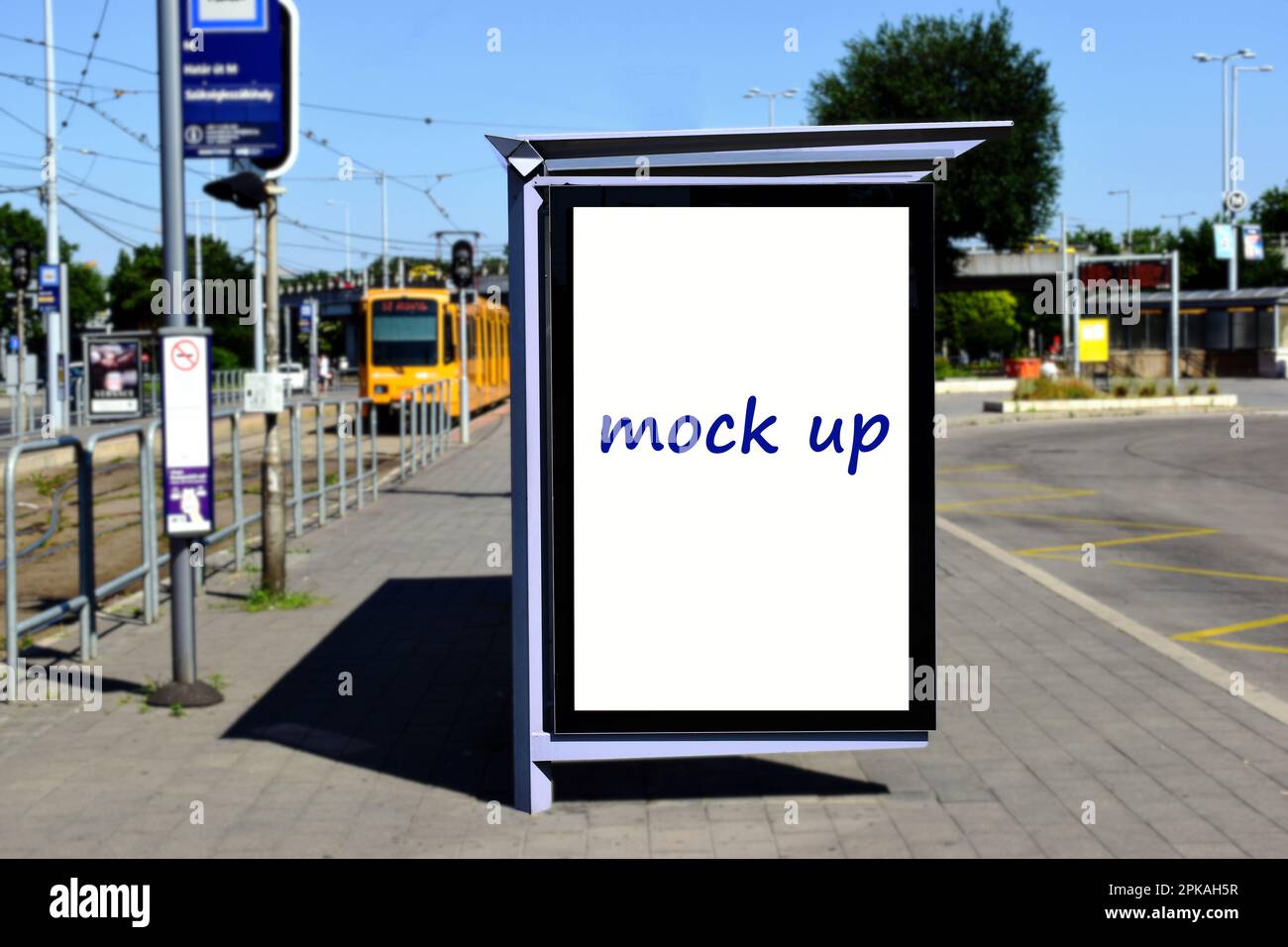 white blank ad and commercial billboard panel. mockup base. empty ...