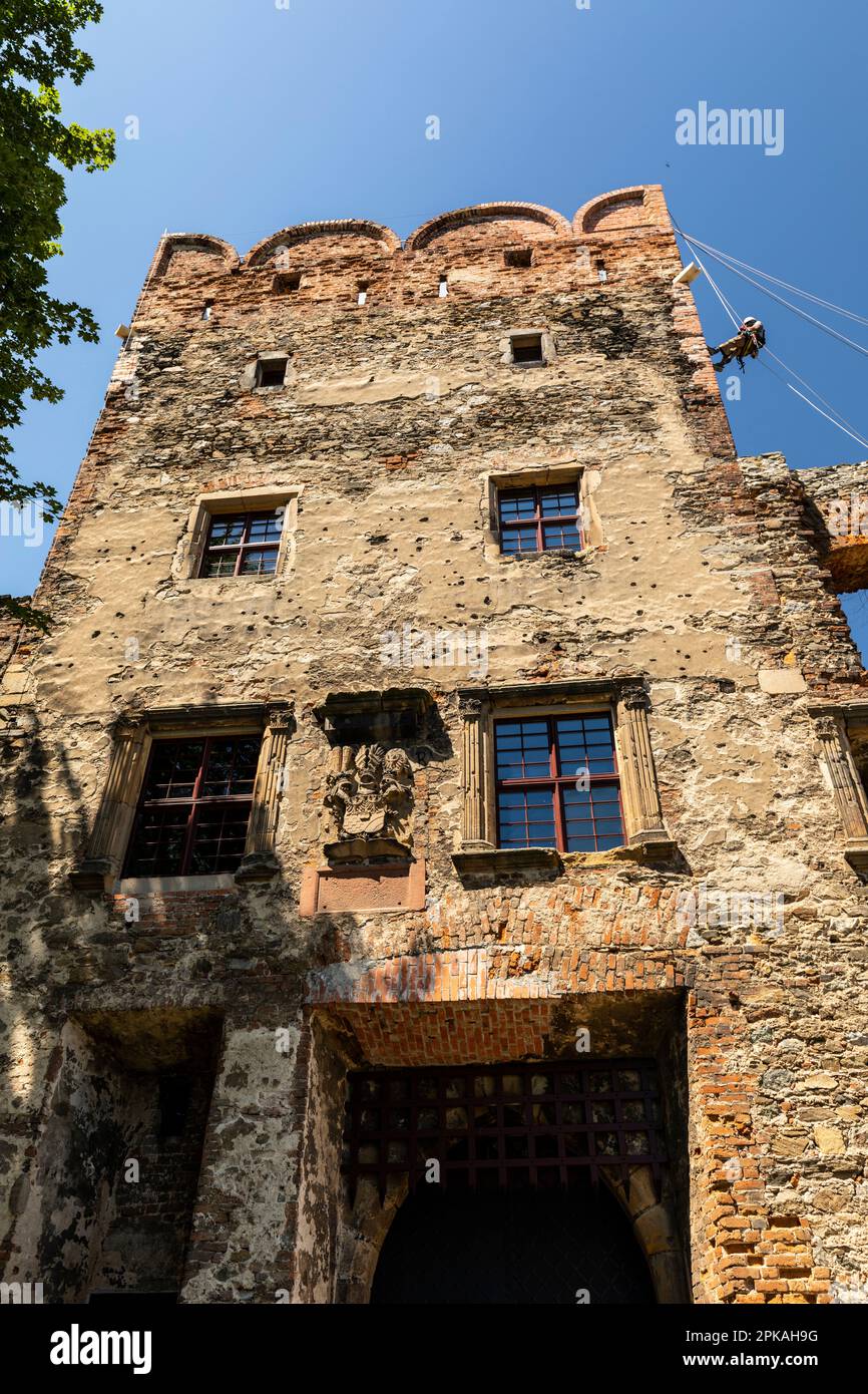 Europe, Poland, Lower Silesia, Zabkowice Slaskie / Frankenstein castle ...