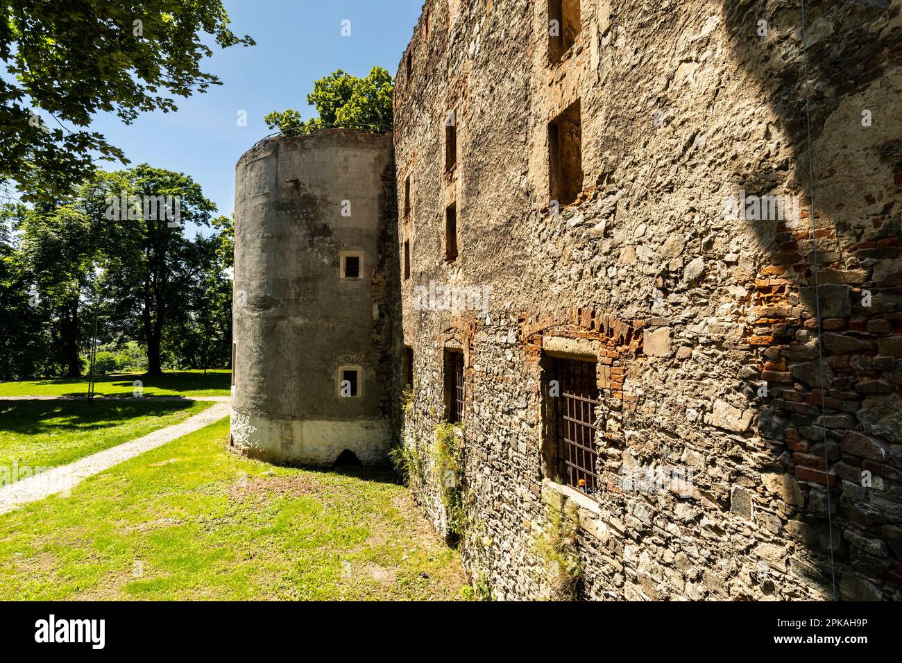 Europe, Poland, Lower Silesia, Zabkowice Slaskie / Frankenstein castle ...