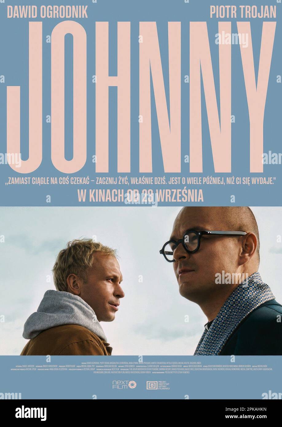 JOHNNY, Polish poster, from left: Piotr Trojan, Dawid Ogrodnik, 2022 ...