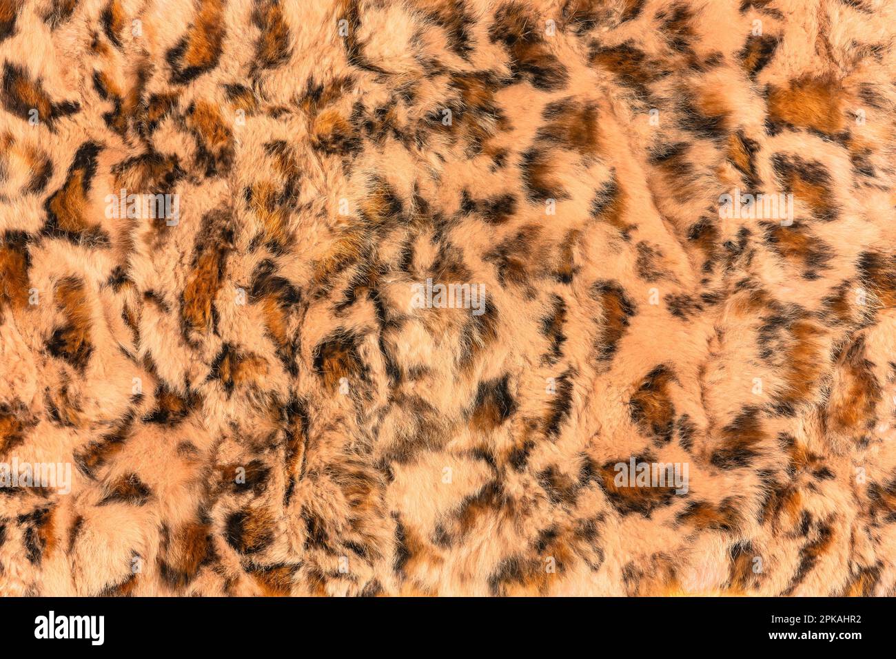 A synthetic material resembling long animal hair has been used to ...