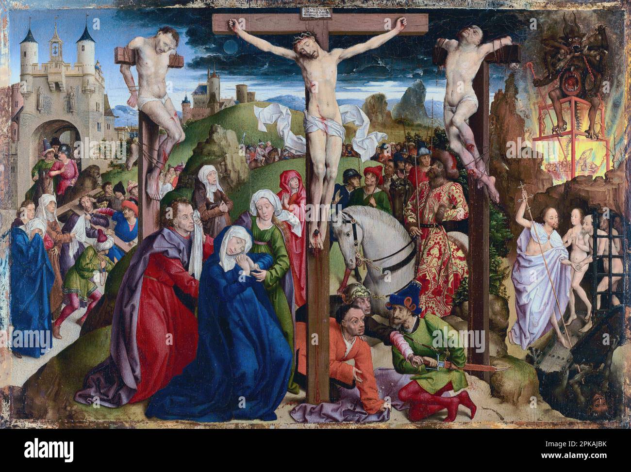 The Crucifixion before 1450 by Dreux Bude Master Stock Photo - Alamy