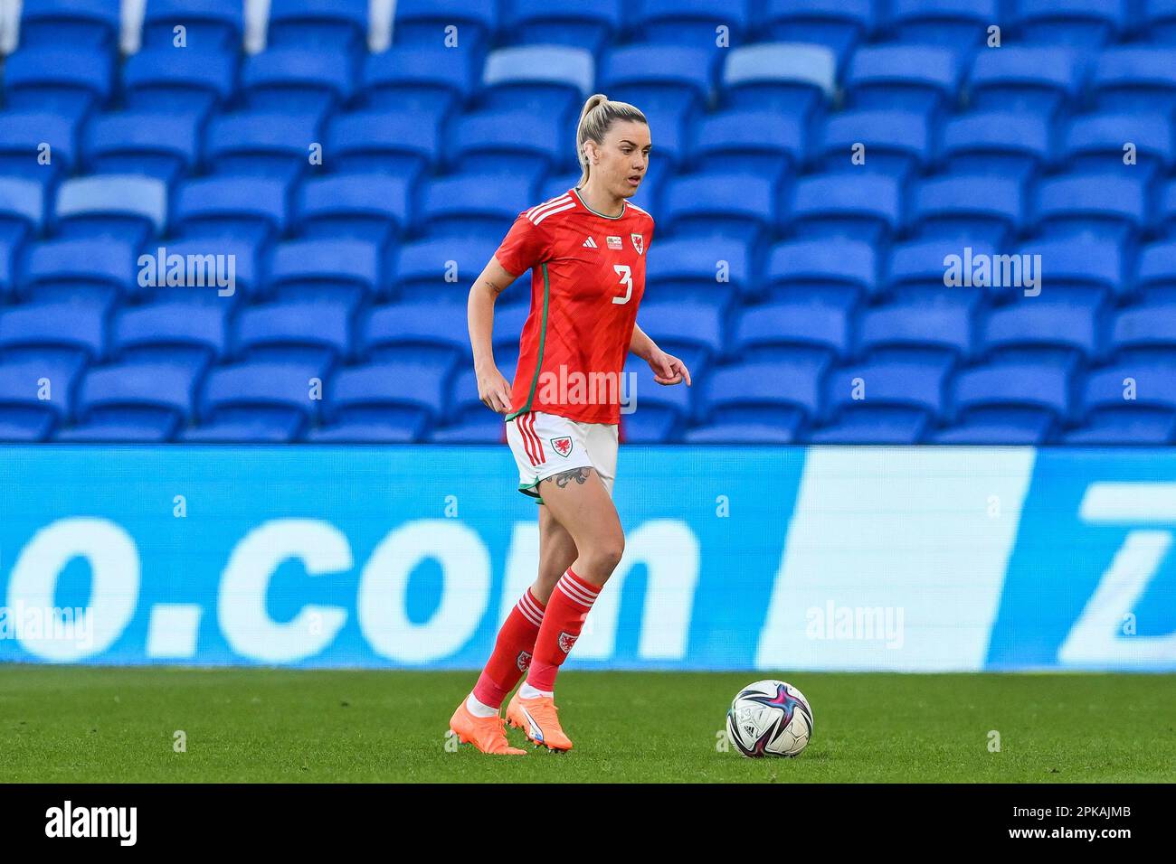 Gemma Evans of Wales in action during the game during the Women's ...