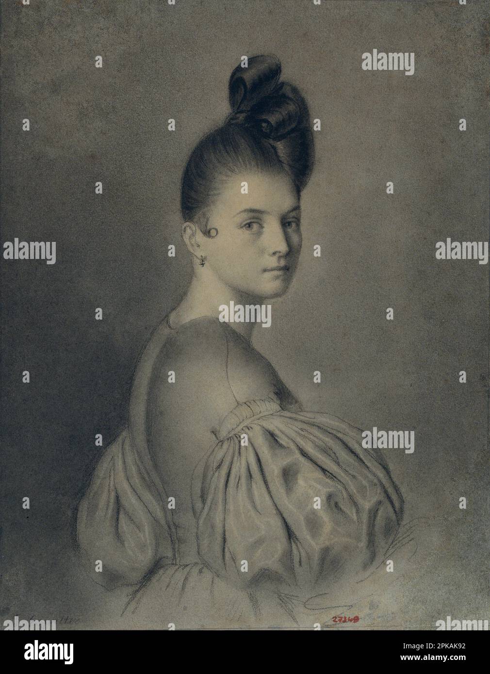 Portrait of a Lady circa 1850 by Joaquin Espalter Stock Photo - Alamy