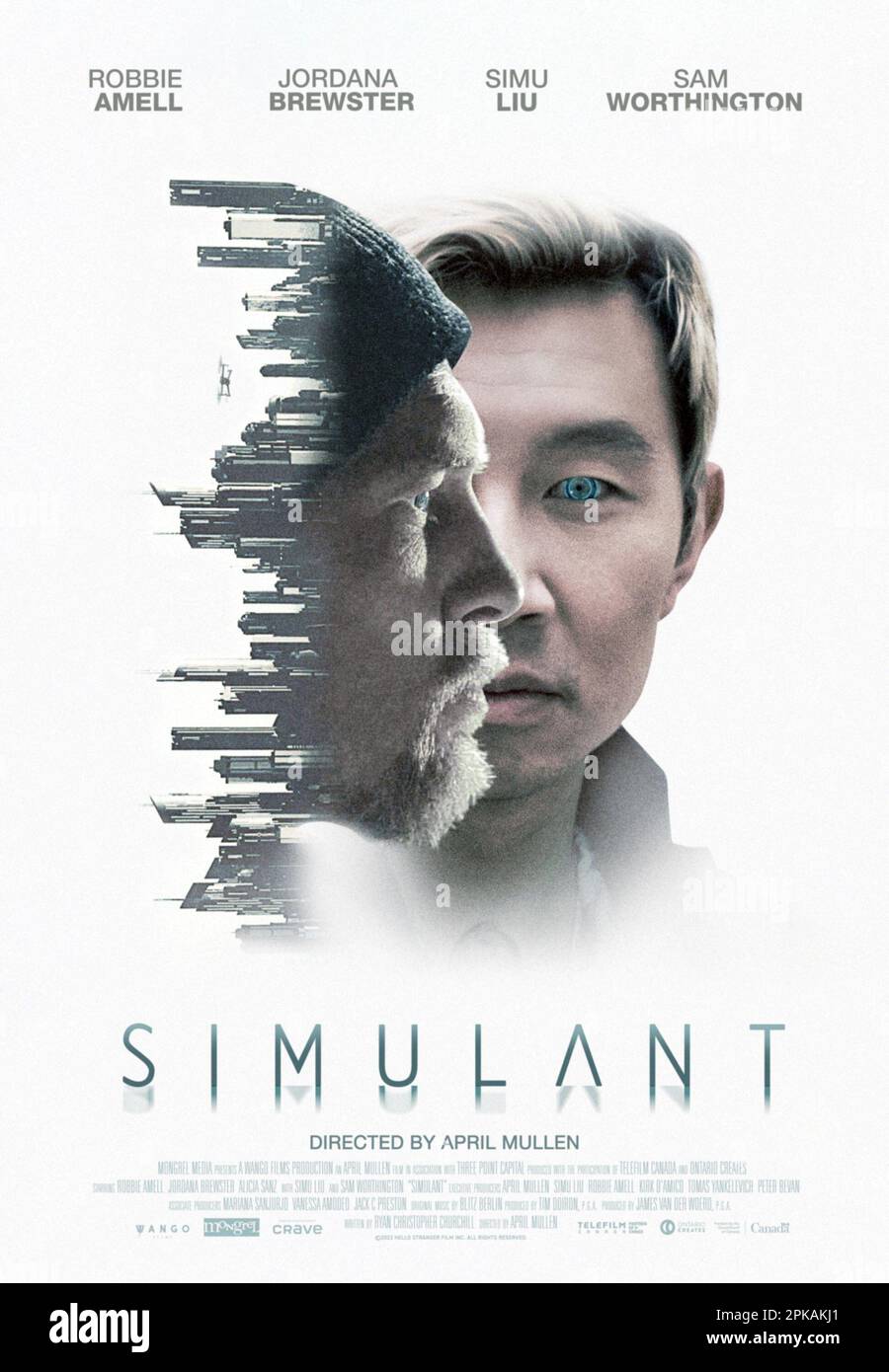SIMULANT, poster, from left: Sam Worthington, Simu Liu, 2023 ...