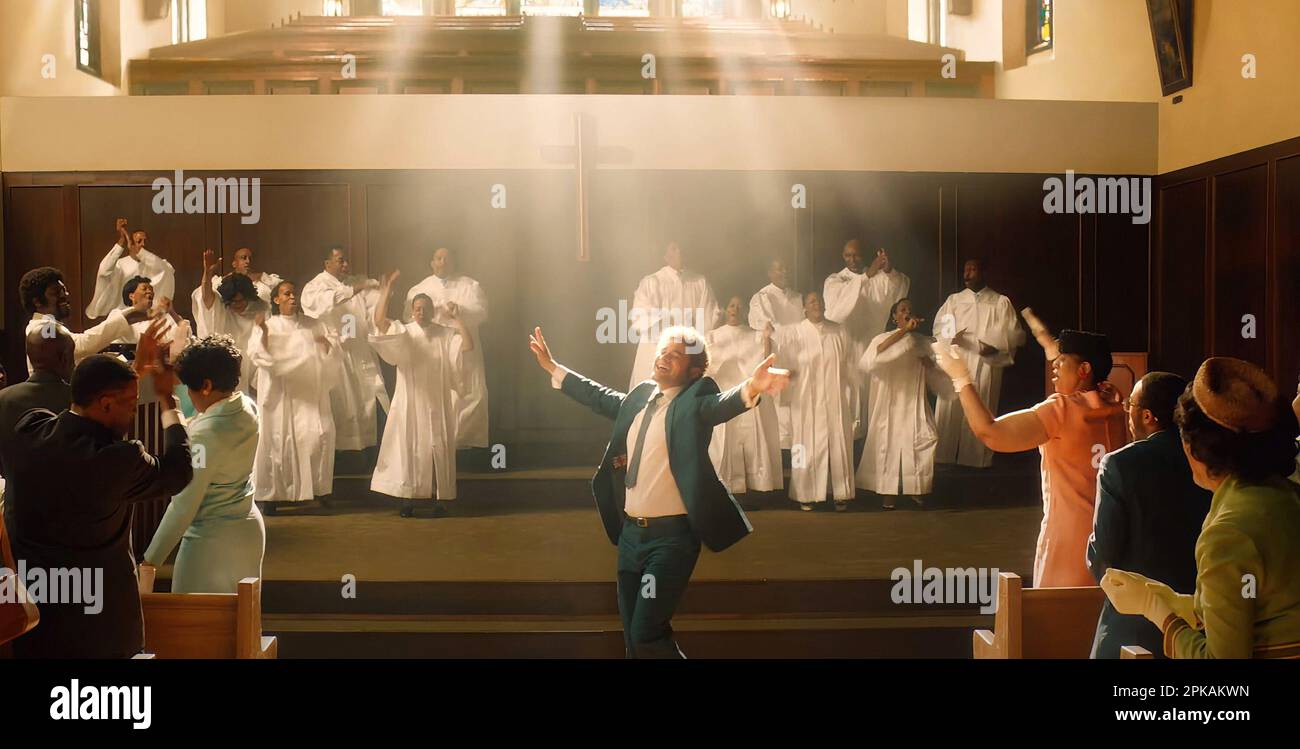 SPINNING GOLD, Jeremy Jordan as Neil Bogart (center), 2023. © Hero ...