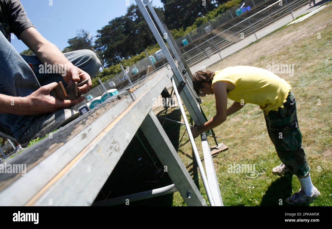 Josef Lucas (right) and Bill Crowley (top left) help break down The ...
