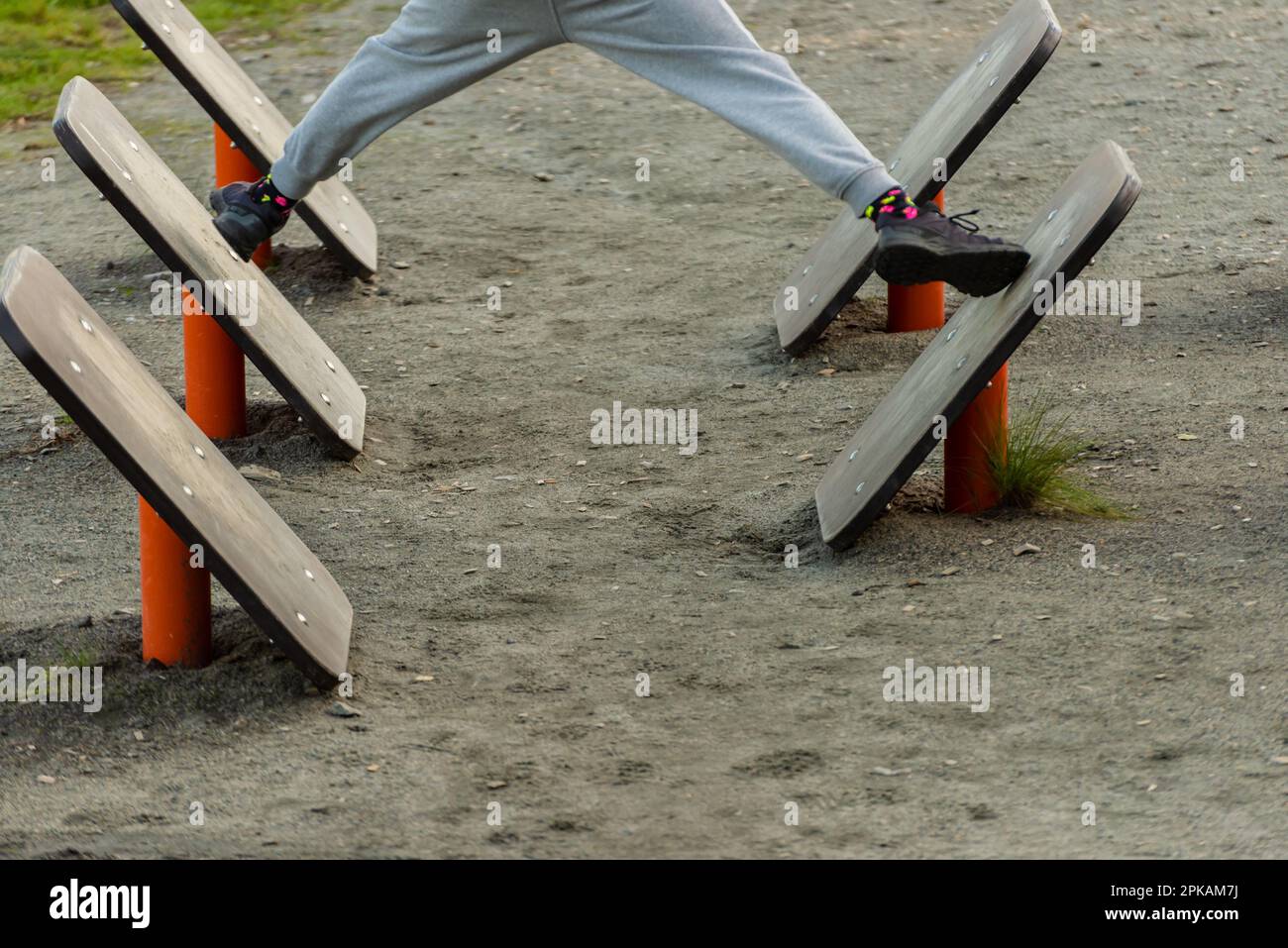 Part of an obstacle course Stock Photo - Alamy