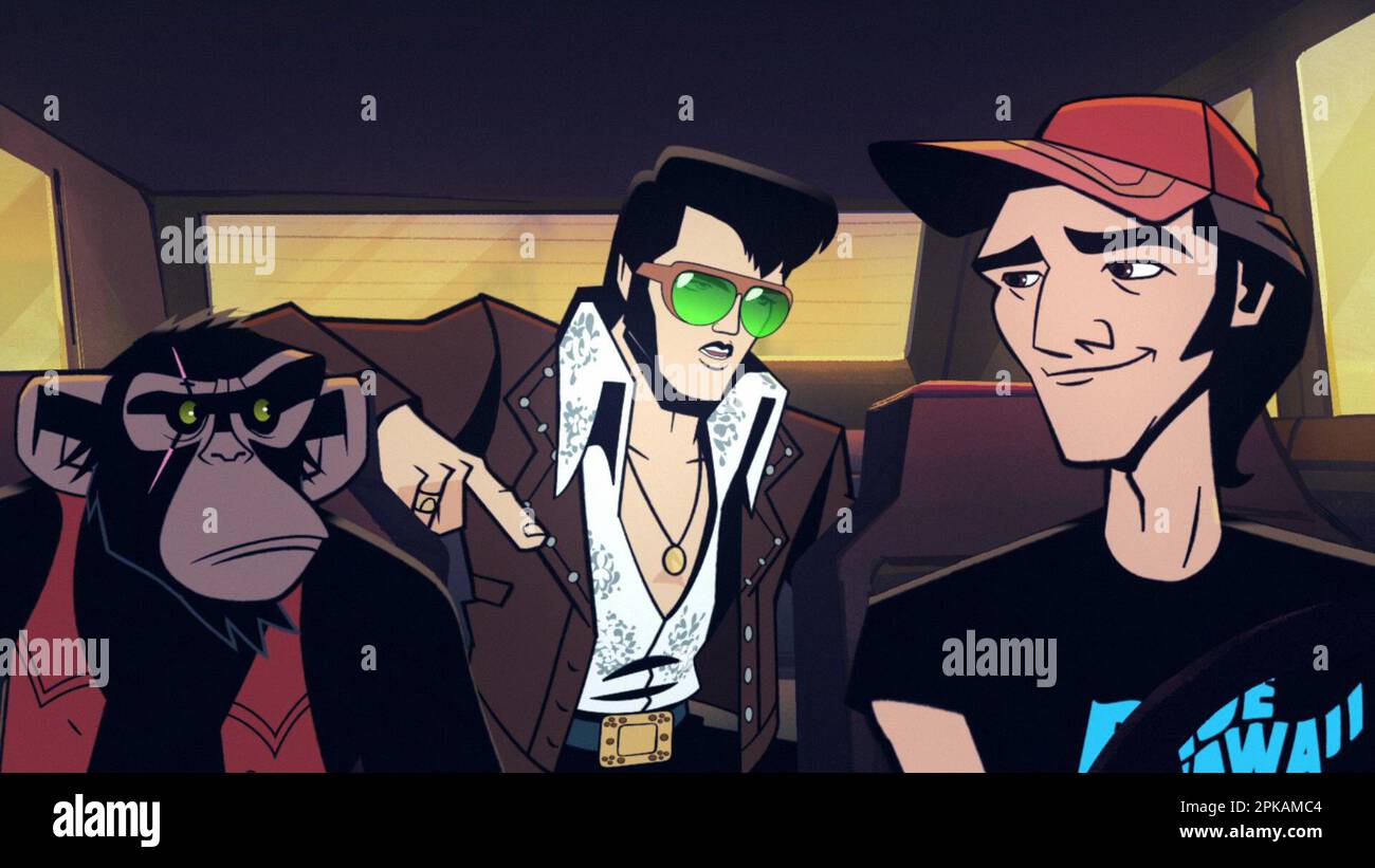 AGENT ELVIS, from left: Scatter (voice: Tom Kenny), Elvis Presley ...