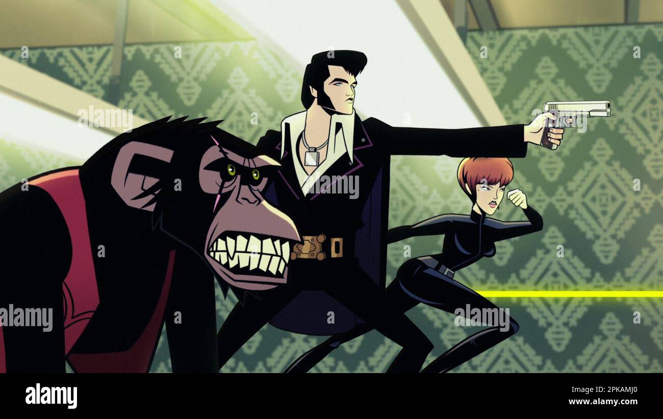AGENT ELVIS, from left: Scatter (voice: Tom Kenny), Elvis Presley ...