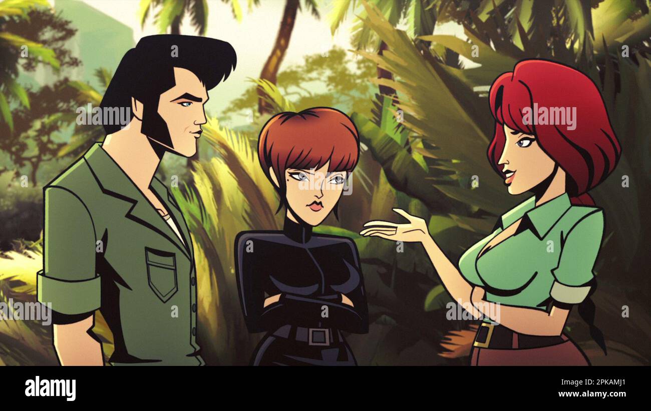 AGENT ELVIS, from left: Elvis Presley (voice: Matthew McConaughey), CeCe Ryder (voice: Kaitlin ...