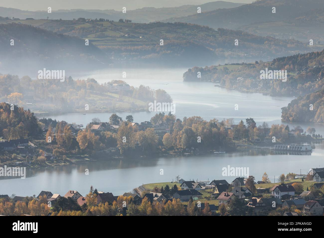 Europe, Poland, Lesser Poland, Lake Roznow / Jezioro Roznowskie Stock ...