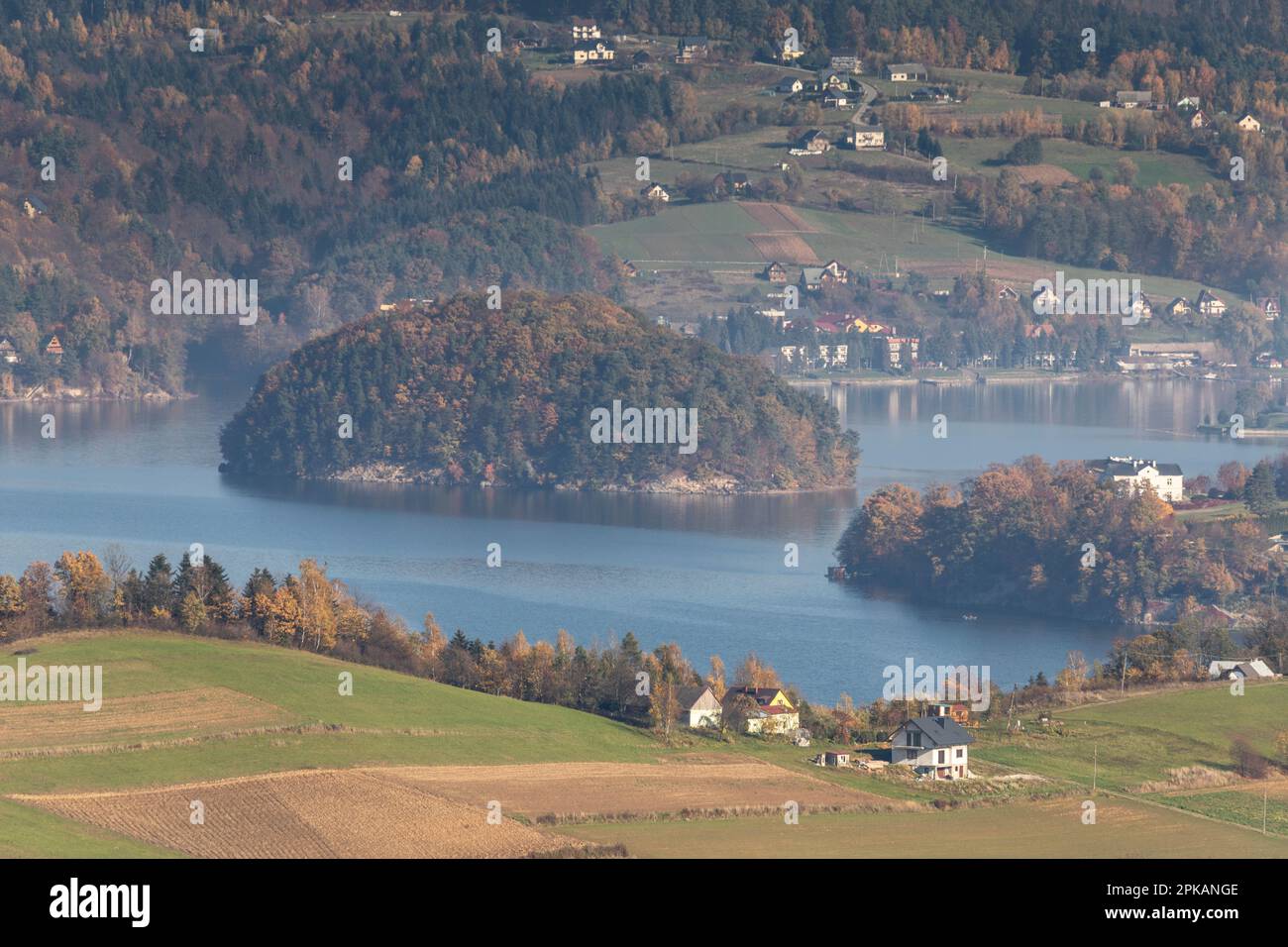 Europe, Poland, Lesser Poland, Lake Roznow / Jezioro Roznowskie Stock ...