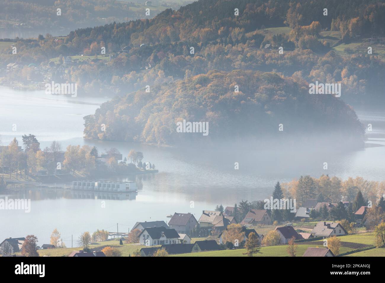 Europe, Poland, Lesser Poland, Lake Roznow / Jezioro Roznowskie Stock ...
