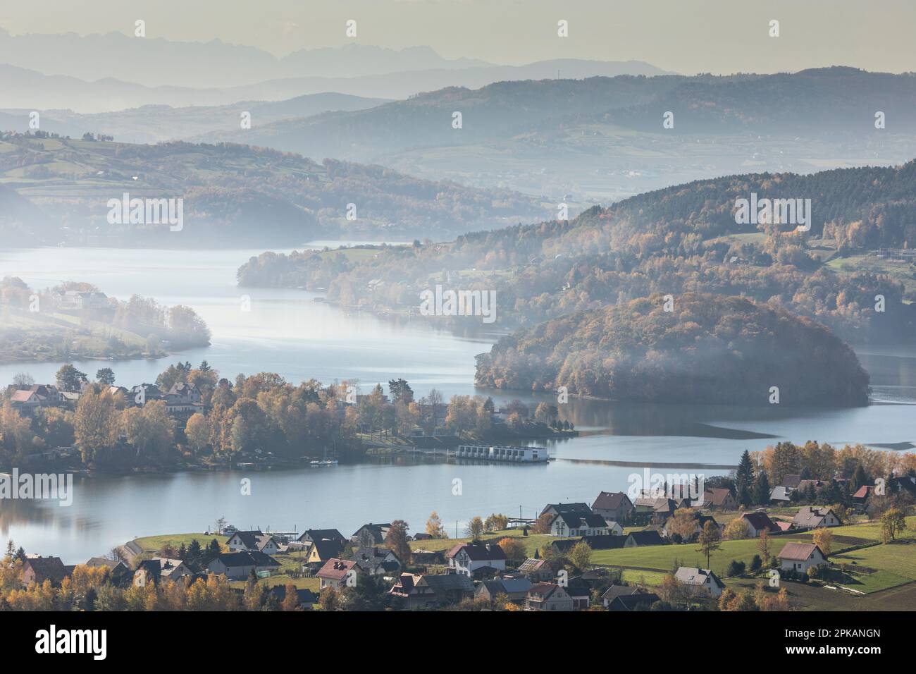 Europe, Poland, Lesser Poland, Lake Roznow / Jezioro Roznowskie Stock ...