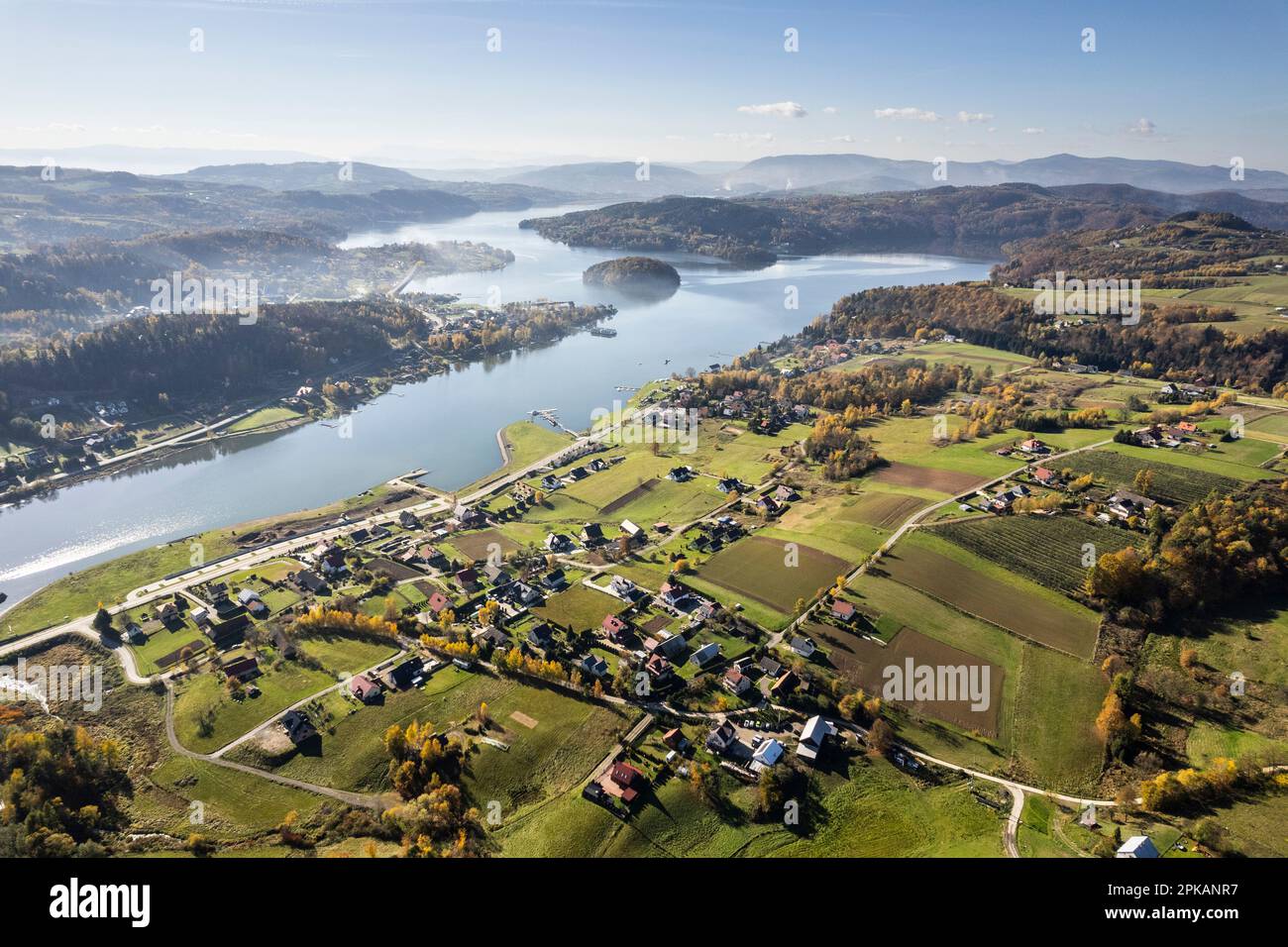 Europe, Poland, Lesser Poland, Lake Roznow / Jezioro Roznowskie Stock ...