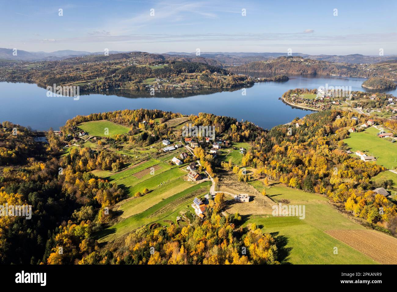 Europe, Poland, Lesser Poland, Lake Roznow / Jezioro Roznowskie Stock ...