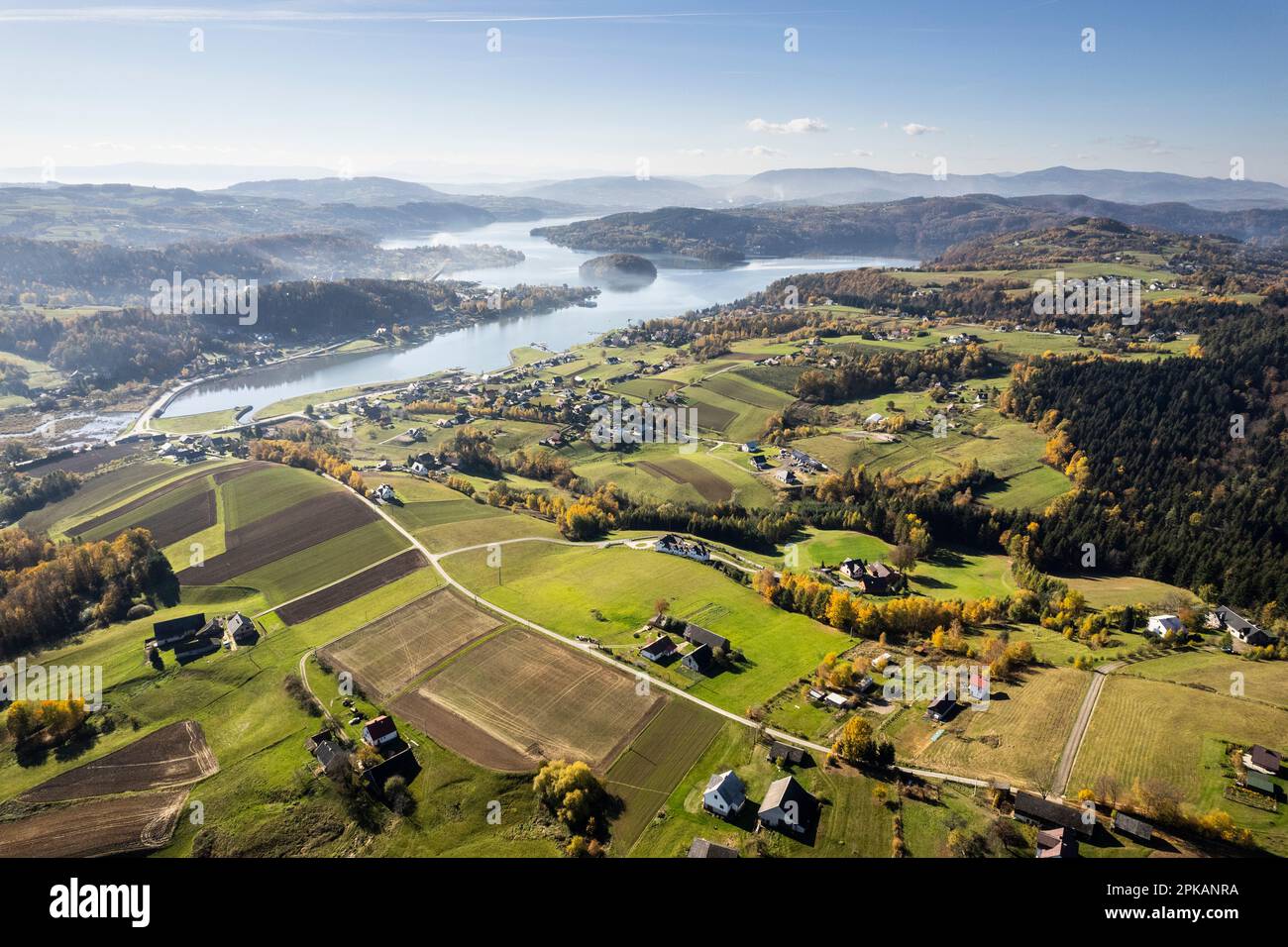 Europe, Poland, Lesser Poland, Lake Roznow / Jezioro Roznowskie Stock ...