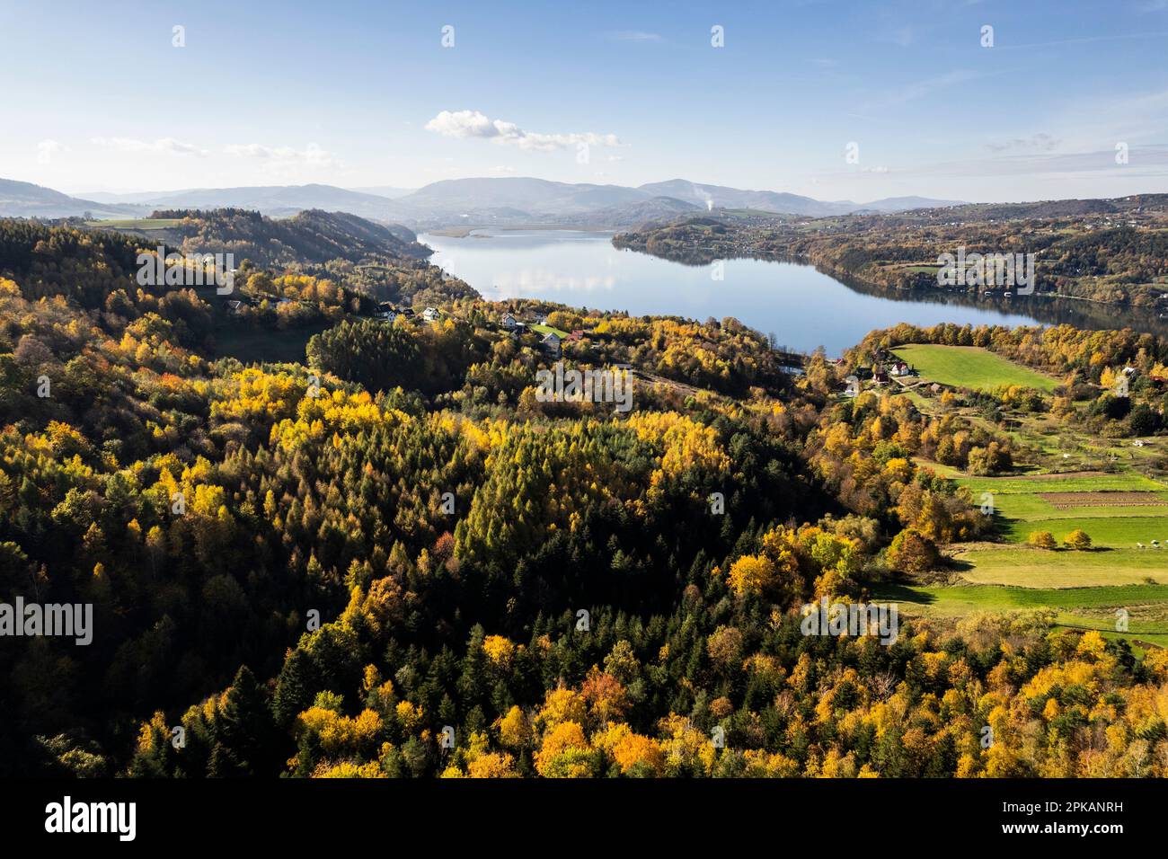 Europe, Poland, Lesser Poland, Lake Roznow / Jezioro Roznowskie Stock ...