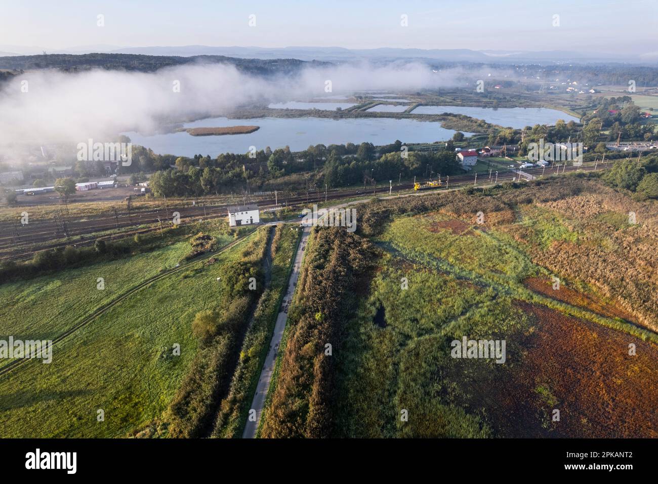 Europe, Poland, Lesser Poland, fish ponds near Zator Stock Photo - Alamy