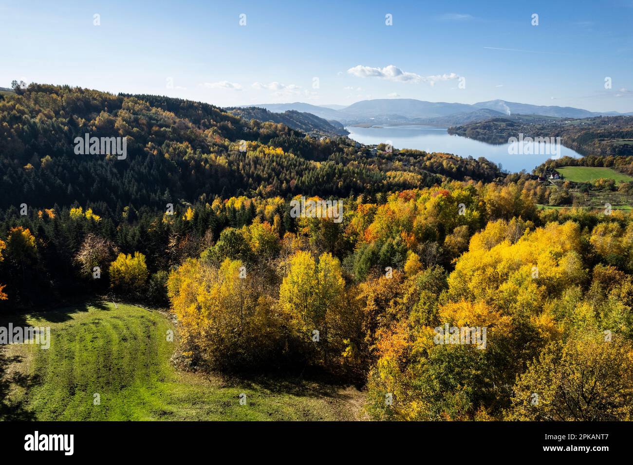 Europe, Poland, Lesser Poland, Lake Roznow / Jezioro Roznowskie Stock ...