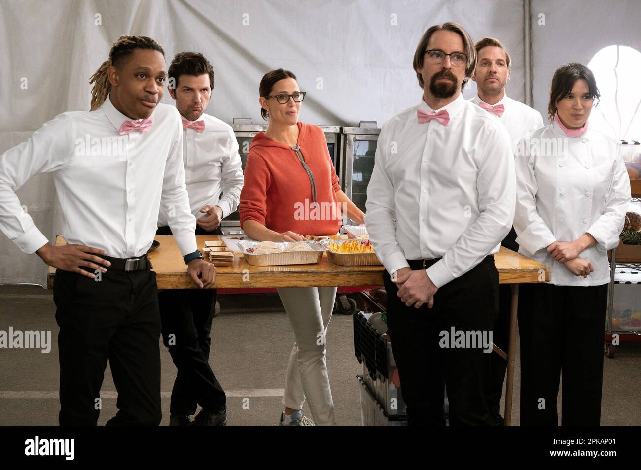 PARTY DOWN, from left: Tyrel Jackson Williams, Adam Scott, Jennifer ...