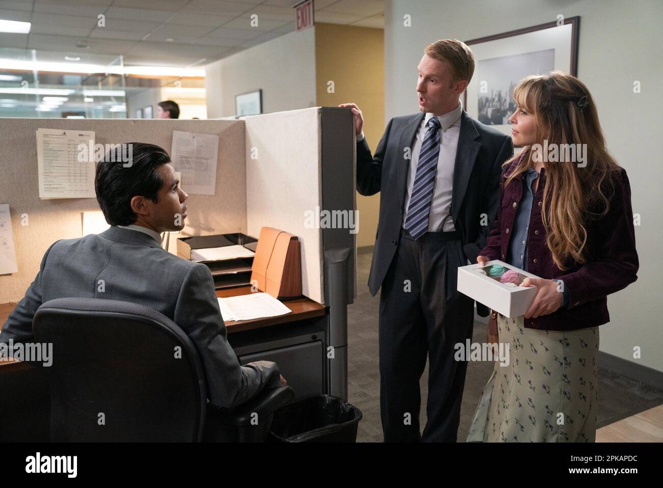 UP HERE, from left: Carlos Valdes, Michael Benz, Mae Whitman, 'Miguel ...