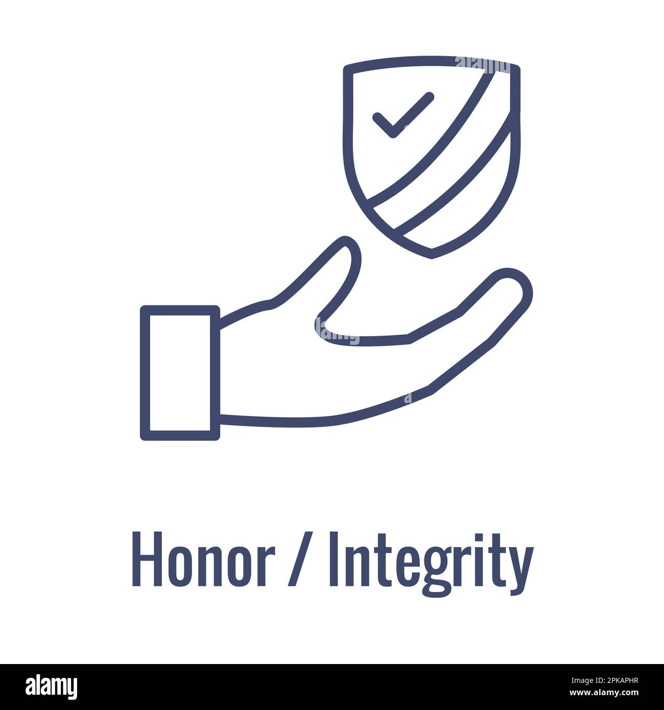 Core Values Icon With Value Driven Icon Describing Aspect Of Core Values Like Vision Stock