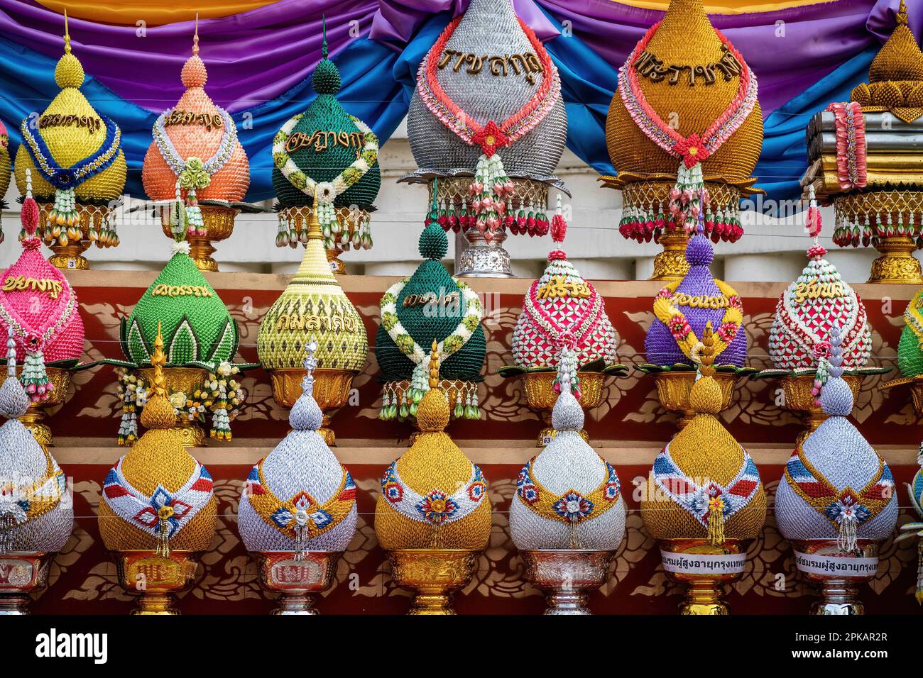 Flower tray called "Phan Phum" seen at the royal ceremony for Chakri ...
