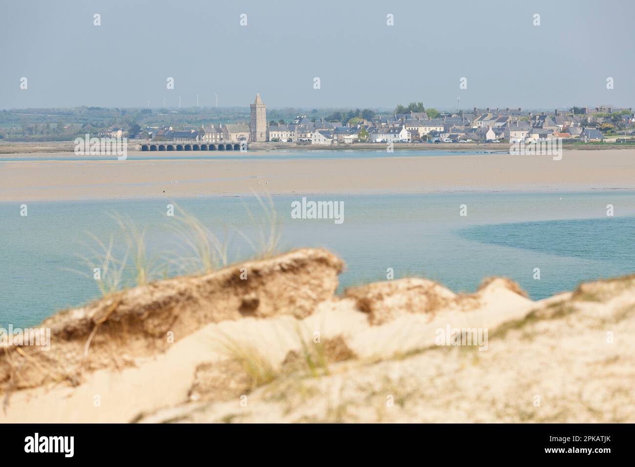 Portbail in its natural harbor, Cotentin Peninsula, Normandy Stock ...