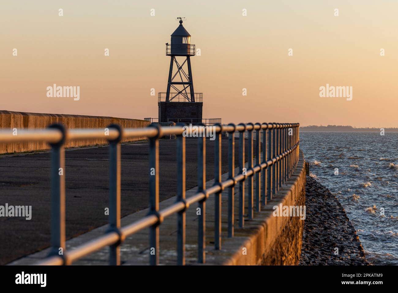 Morning light, pier light on the northern pier of the former Third ...