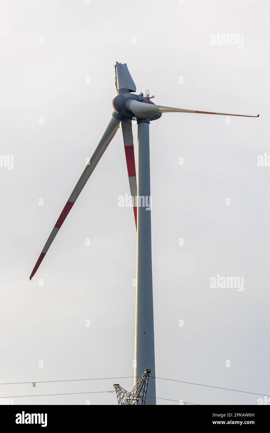 Broken rotor blade of an enercon turbine hi-res stock photography and ...