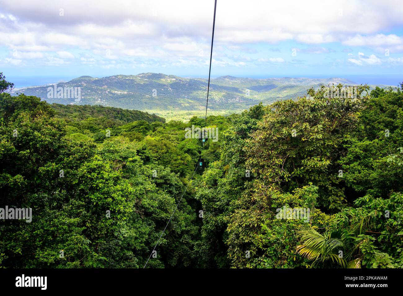 Beautiful view from a Aerial tram in St Lucia Stock Photo - Alamy
