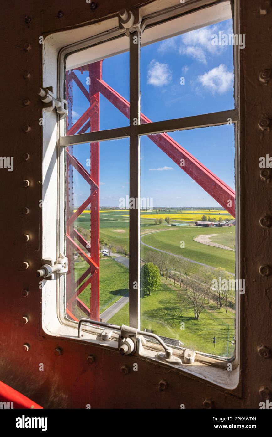 Campen lighthouse, interior view, view window, Campen, Krummhörn, East ...