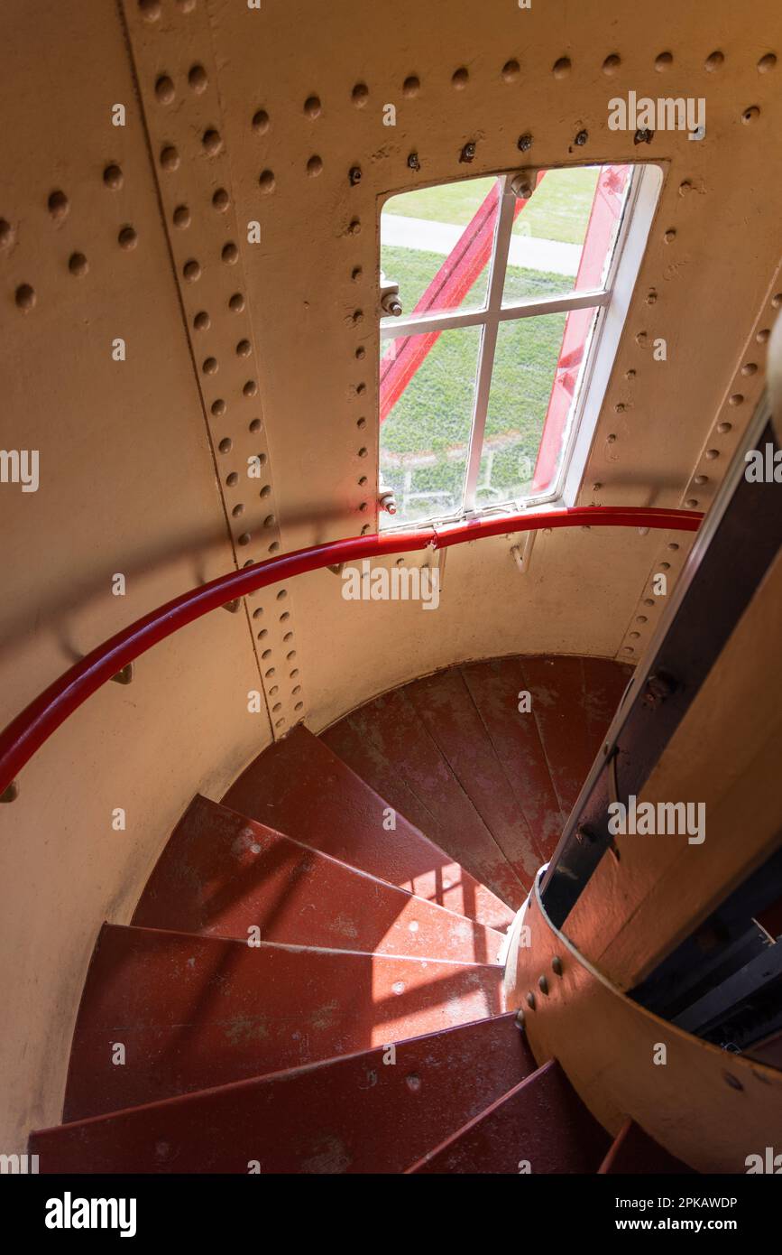 Interior view, spiral staircase, observation window, observation ...